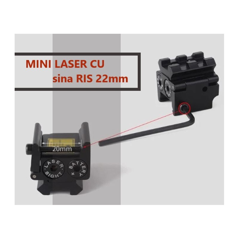 LASER -mini compact JS-JG11R cu sina RIS cu raza rosie